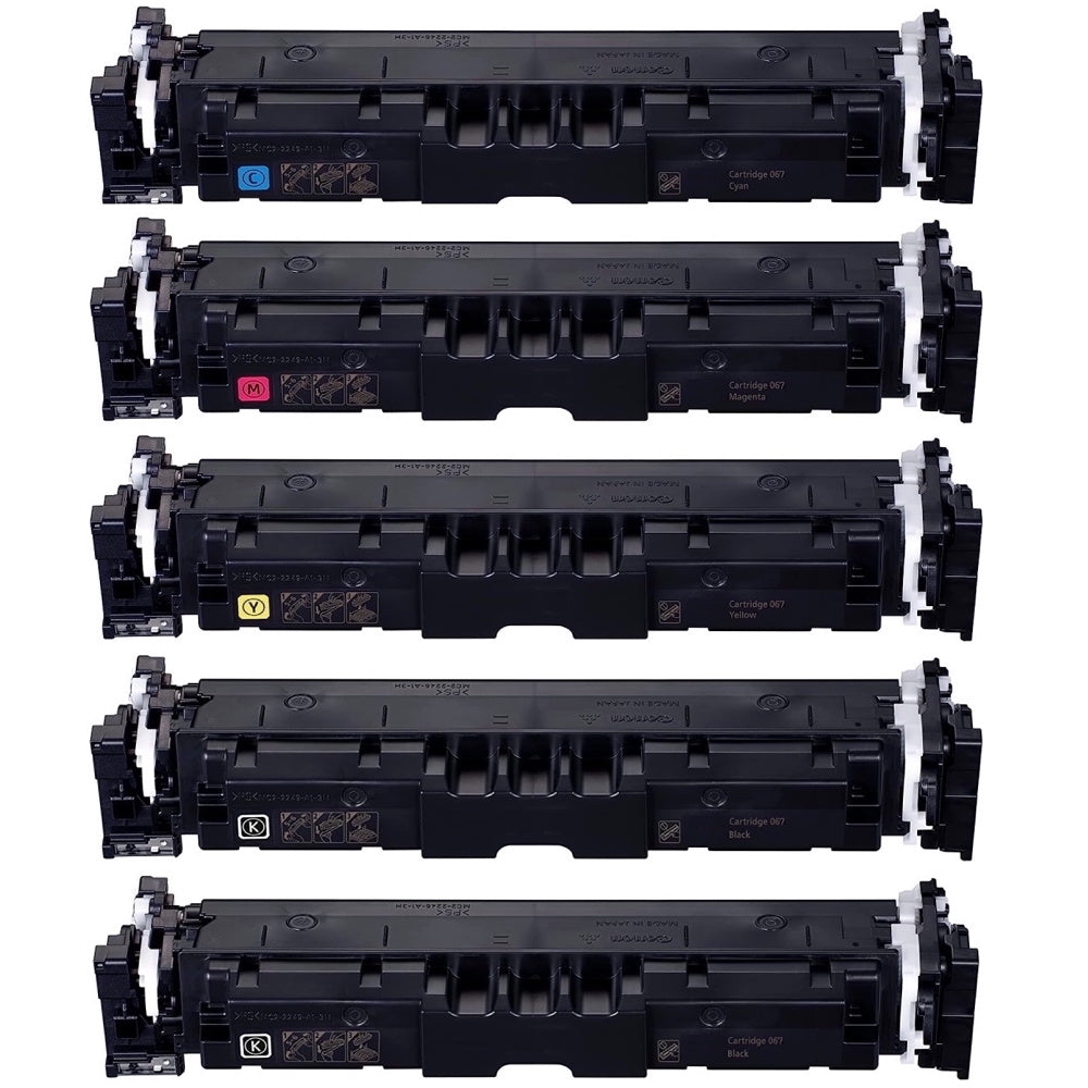 Compatible Canon 067 Toner Set | Black Cyan Yellow Magenta Value Pack ...