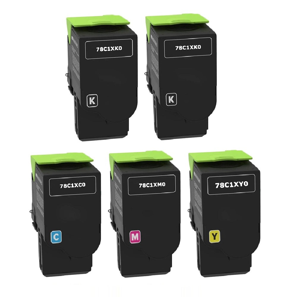 Lexmark CX421 CX522 CX622 CX625 Toner Bundle (BK 8.5K, C/M/Y 5K ...